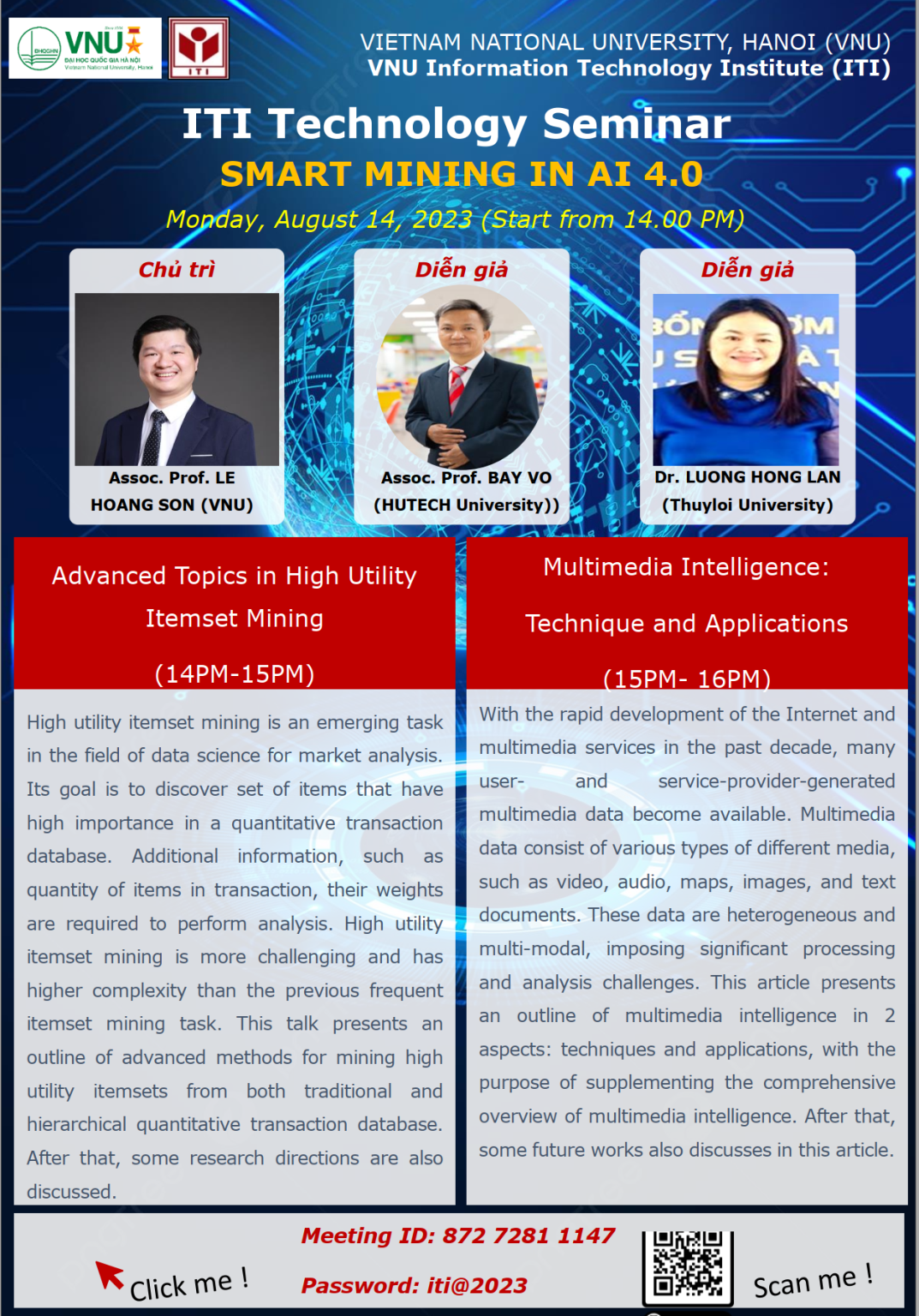 Seminar "Smart Mining in Artificial Intelligence" - Viện Công nghệ ...